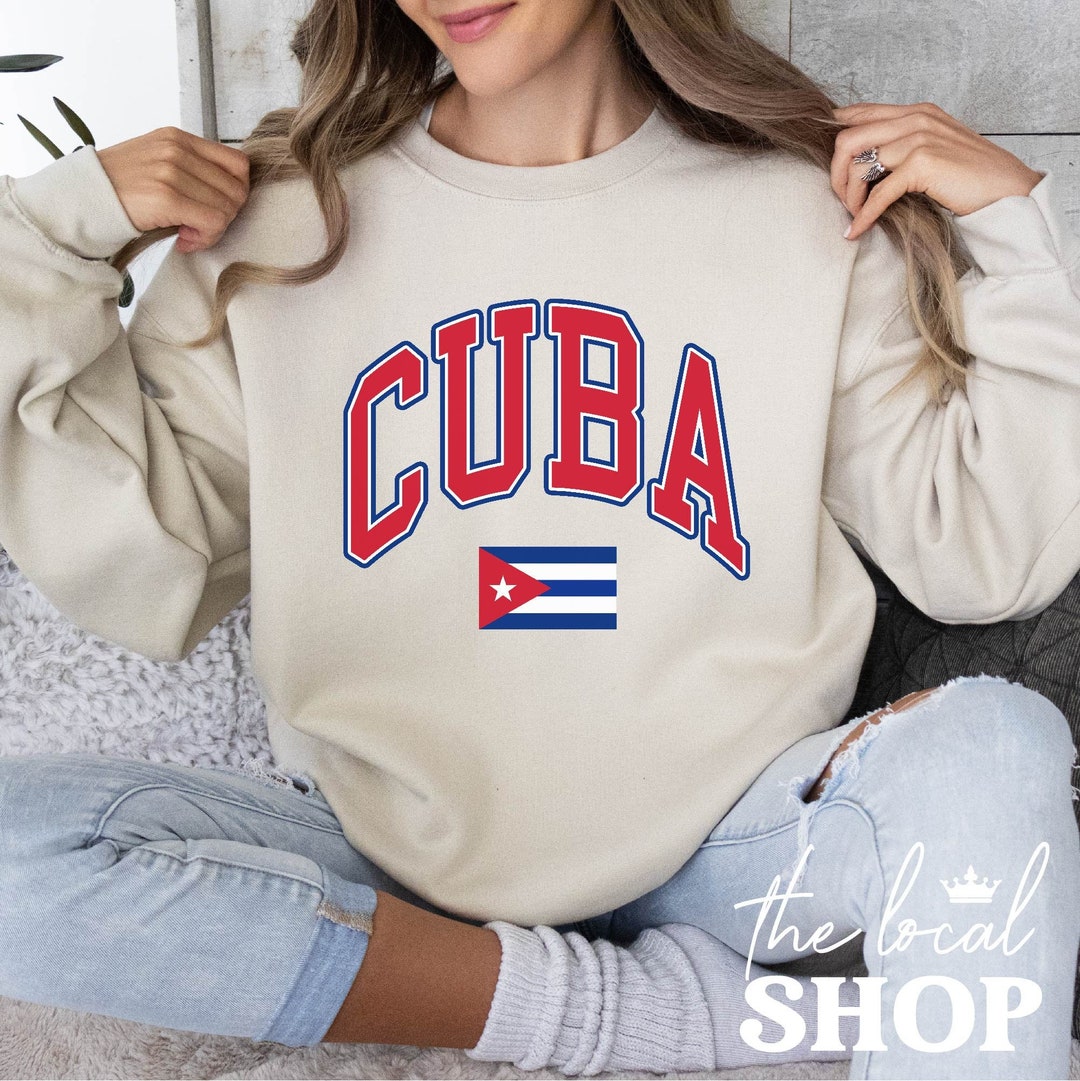 Cuba Sweatshirt Unisex Fit Preppy Cuba Pullover Cuban Flag Sweater ...