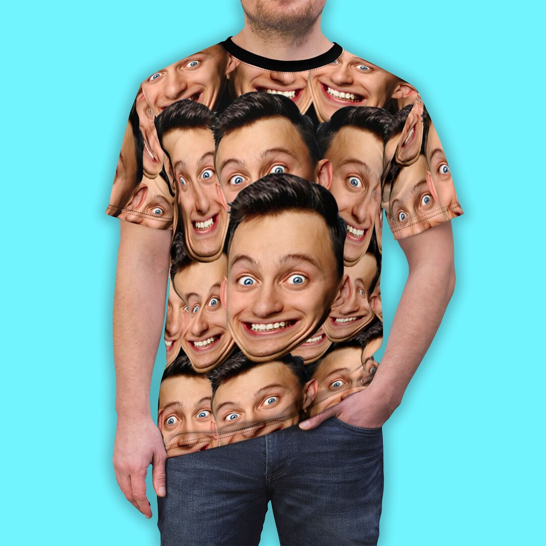 Personalized Face Print T-shirt: Custom Photo Unisex Tee - Etsy