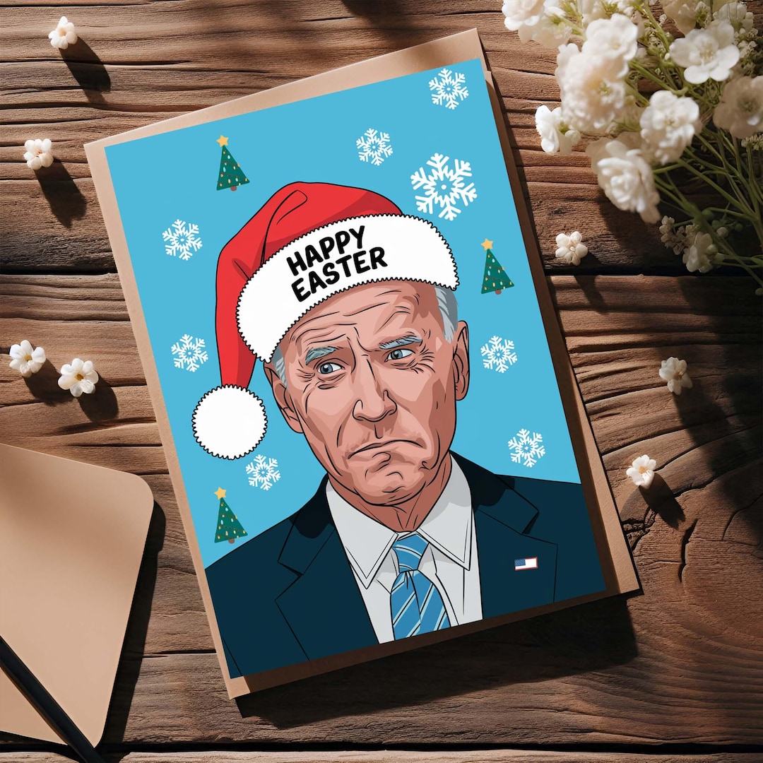 Funny Joe Biden Christmas Card Confused Biden Funny Christmas Card Joe ...