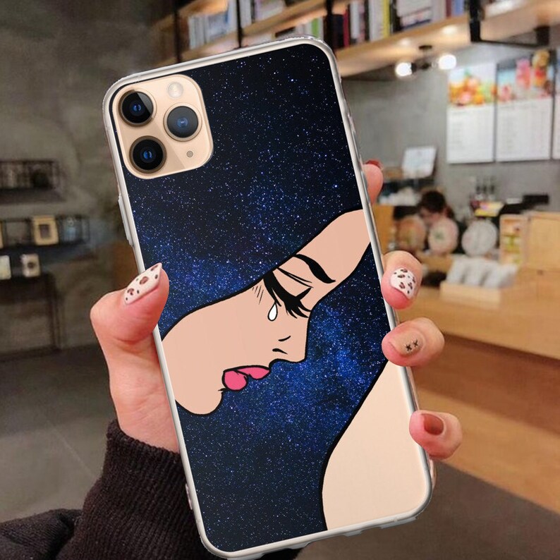 Cosmic Girl Iphone Case Cartoon Pop Art Crying Girl Phone Case | Etsy
