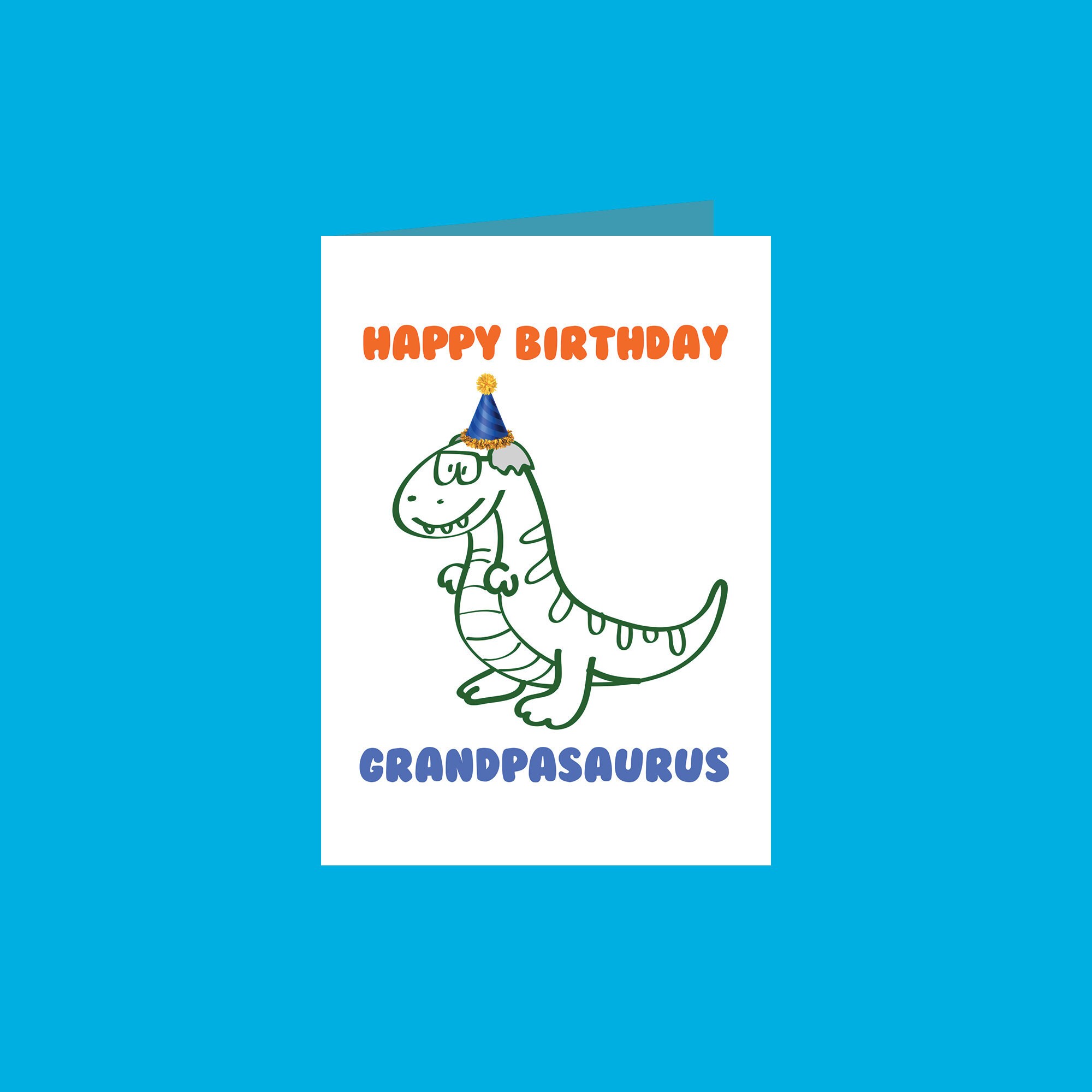 Funny Dinosaur Birthday Card For Dad Grandpasaurus Funny | Etsy