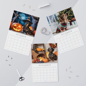 2025 Dachshund Calendar Custom Dog Wall Calendar Custom 12 Month Desk ...