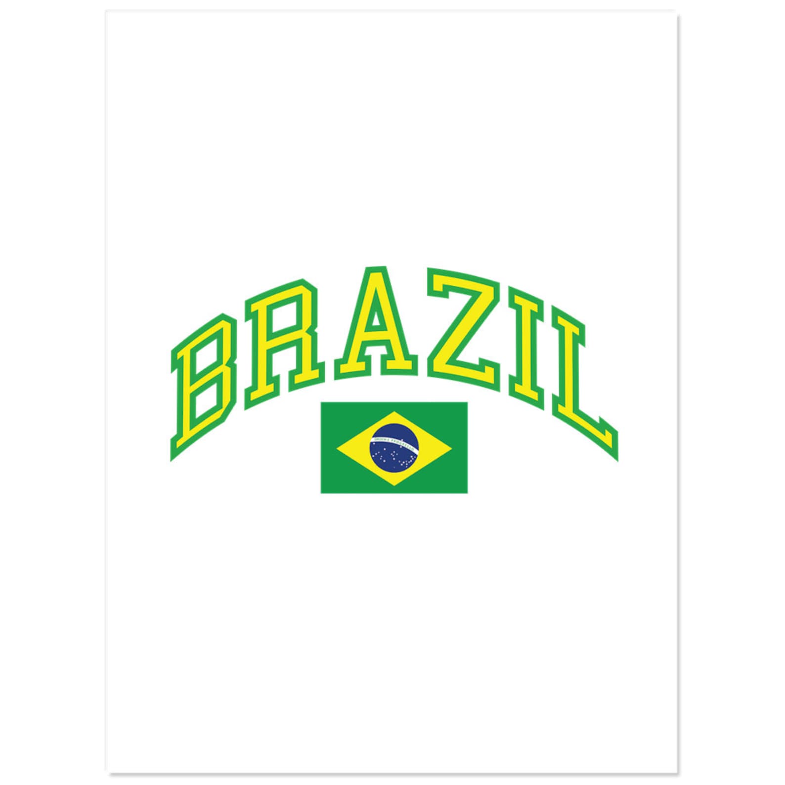 Brazil Flag Sticker Brazil Sticker Kiss Cut Laptop Stickers | Etsy