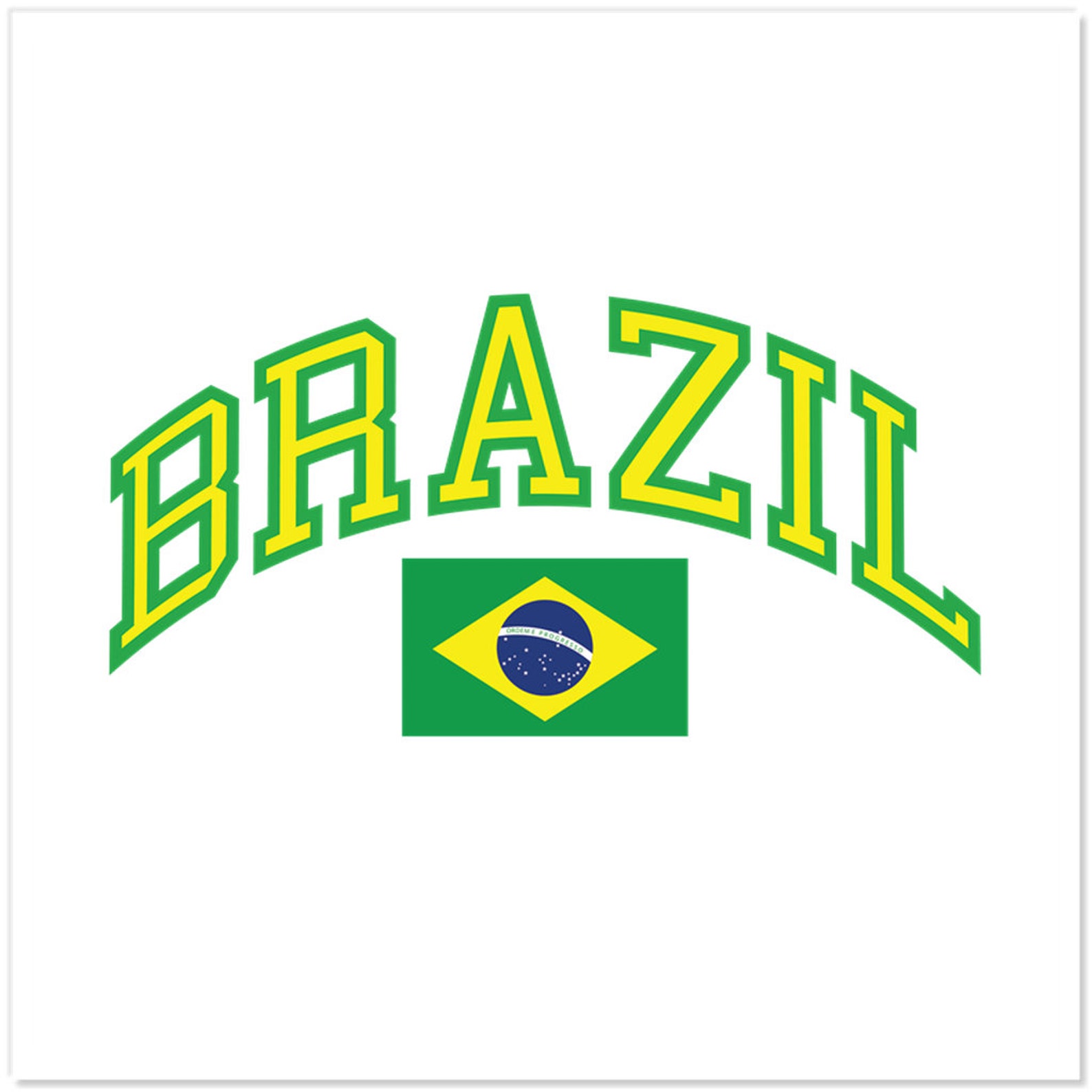 Brazil Flag Sticker Brazil Sticker Kiss Cut Laptop Stickers | Etsy