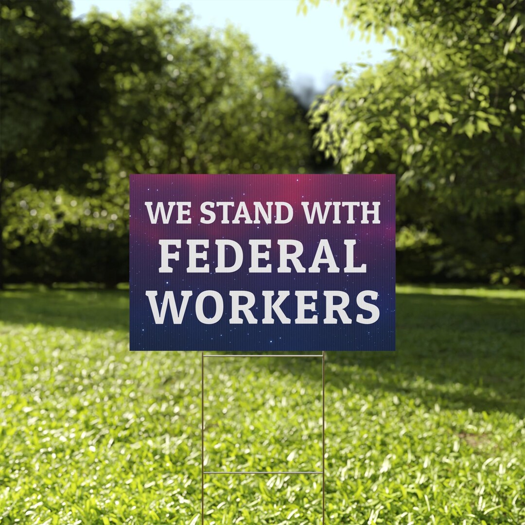 Pro Democracy Garden Sign: Federal Worker Support, Anti-fascism - Etsy