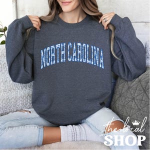 North Carolina Sweater Blue Floral Carolina Sweatshirt Gifts for North ...