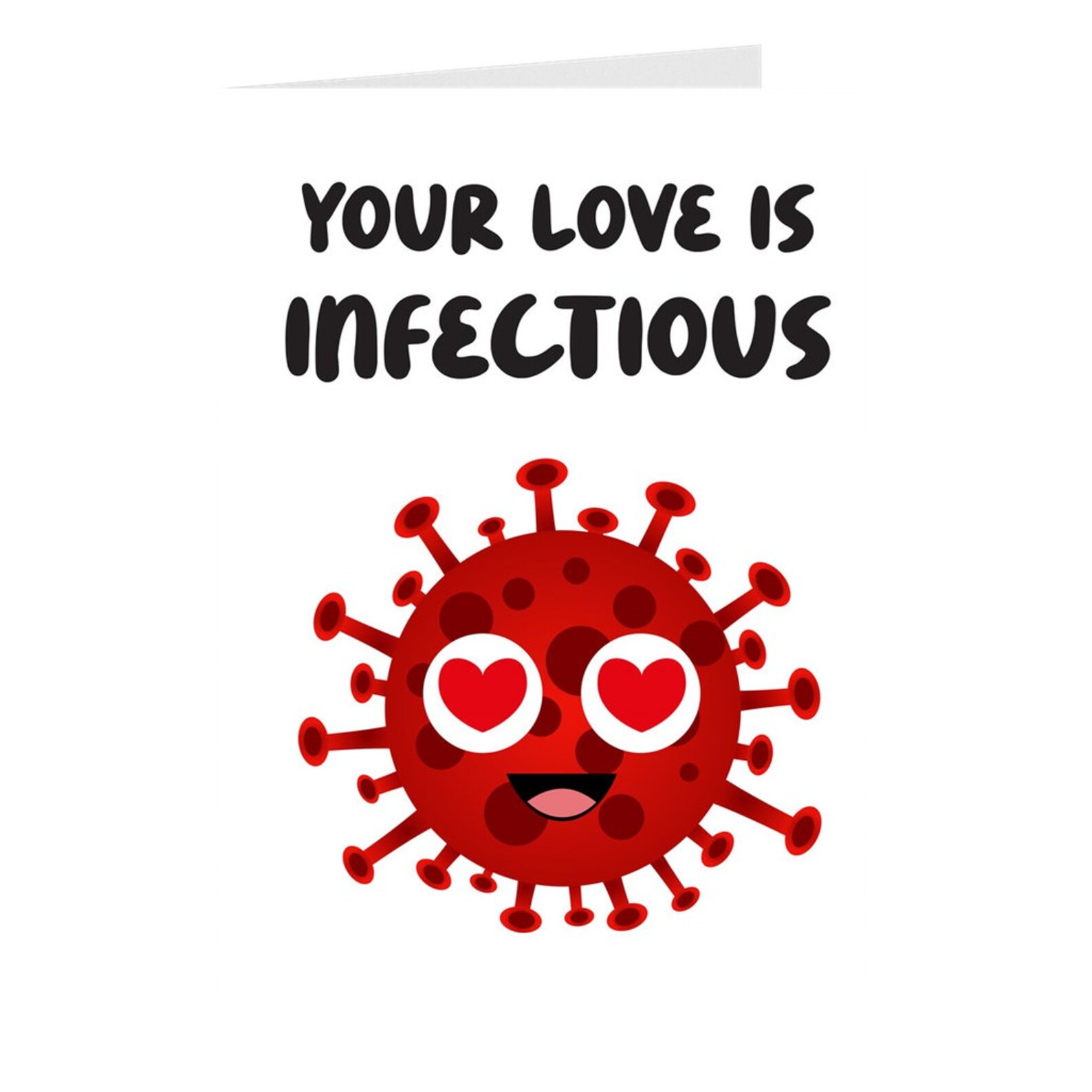 Funny Covid Valentines Day Card Your Love Is Infectious | Etsy