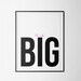 Think Big | Printable Wall Art | Art Printable | Positive Motivational ...