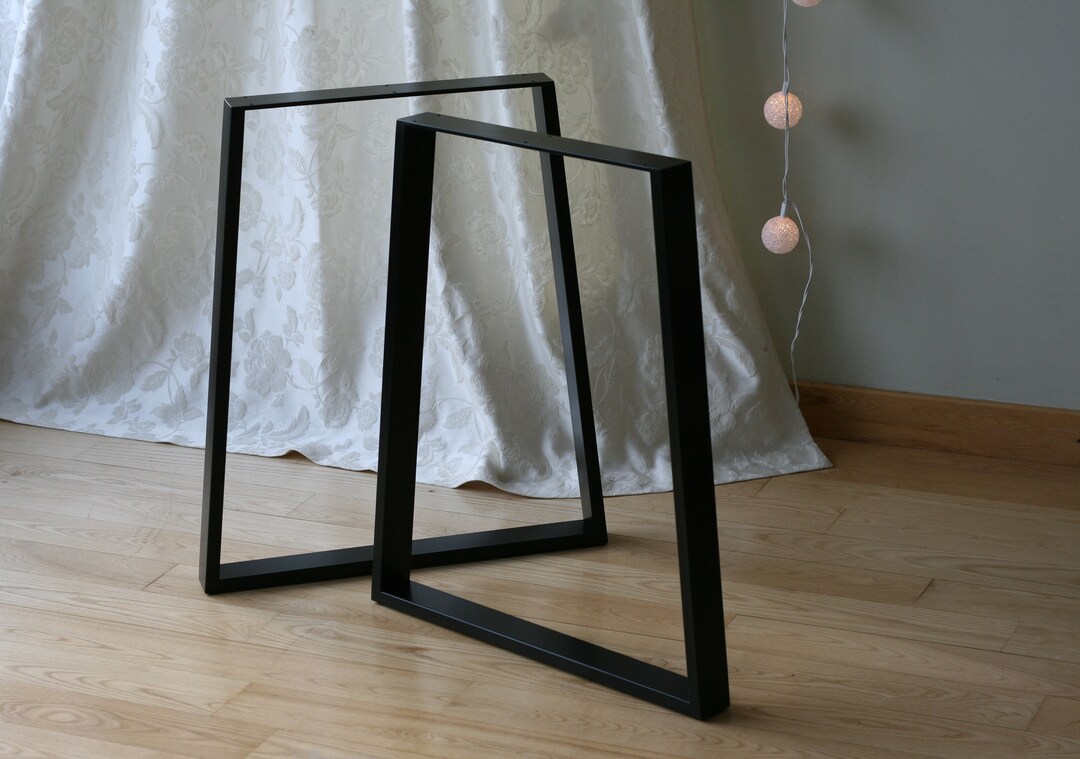 Trapezoid Metal Table Legs, Dining Table Legs, Desk Legs, Kitchen Table ...