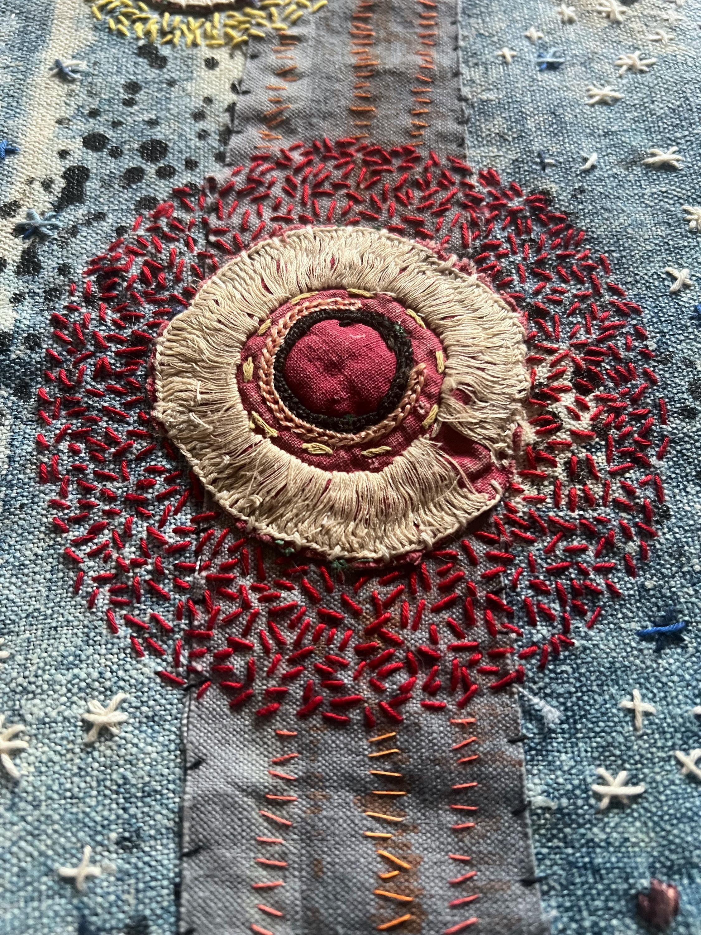 Textile Fibre Artwork, Textured and Colourful Banner for Room Interiors ...