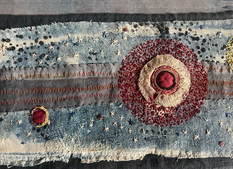 Textile Fibre Artwork, Textured and Colourful Banner for Room Interiors ...
