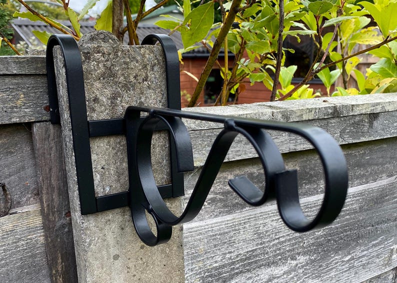 Space Saver Concrete Fence Post Bracket Black - Etsy UK
