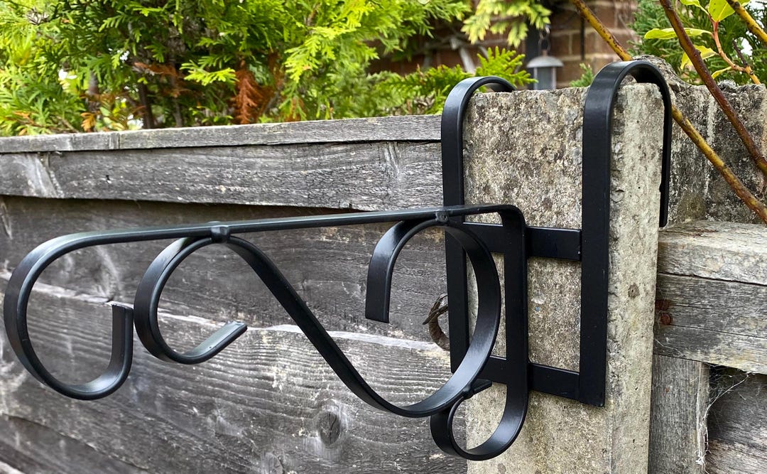 Space Saver Concrete Fence Post Bracket Black - Etsy UK