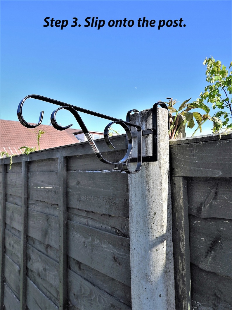 Space Saver Concrete Fence Post Bracket Black - Etsy UK