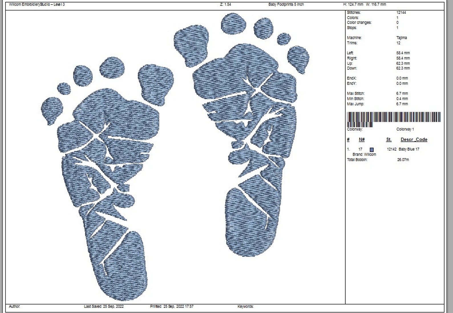 Baby Footprints Baby Feet Silhouette Machine Embroidery - Etsy