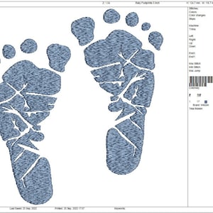 Baby Footprints , Baby Feet Silhouette, Machine Embroidery Designs ...