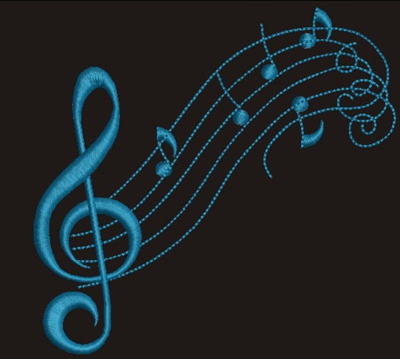 Musical Notes Music Notes Machine Embroidery Designs | Etsy UK