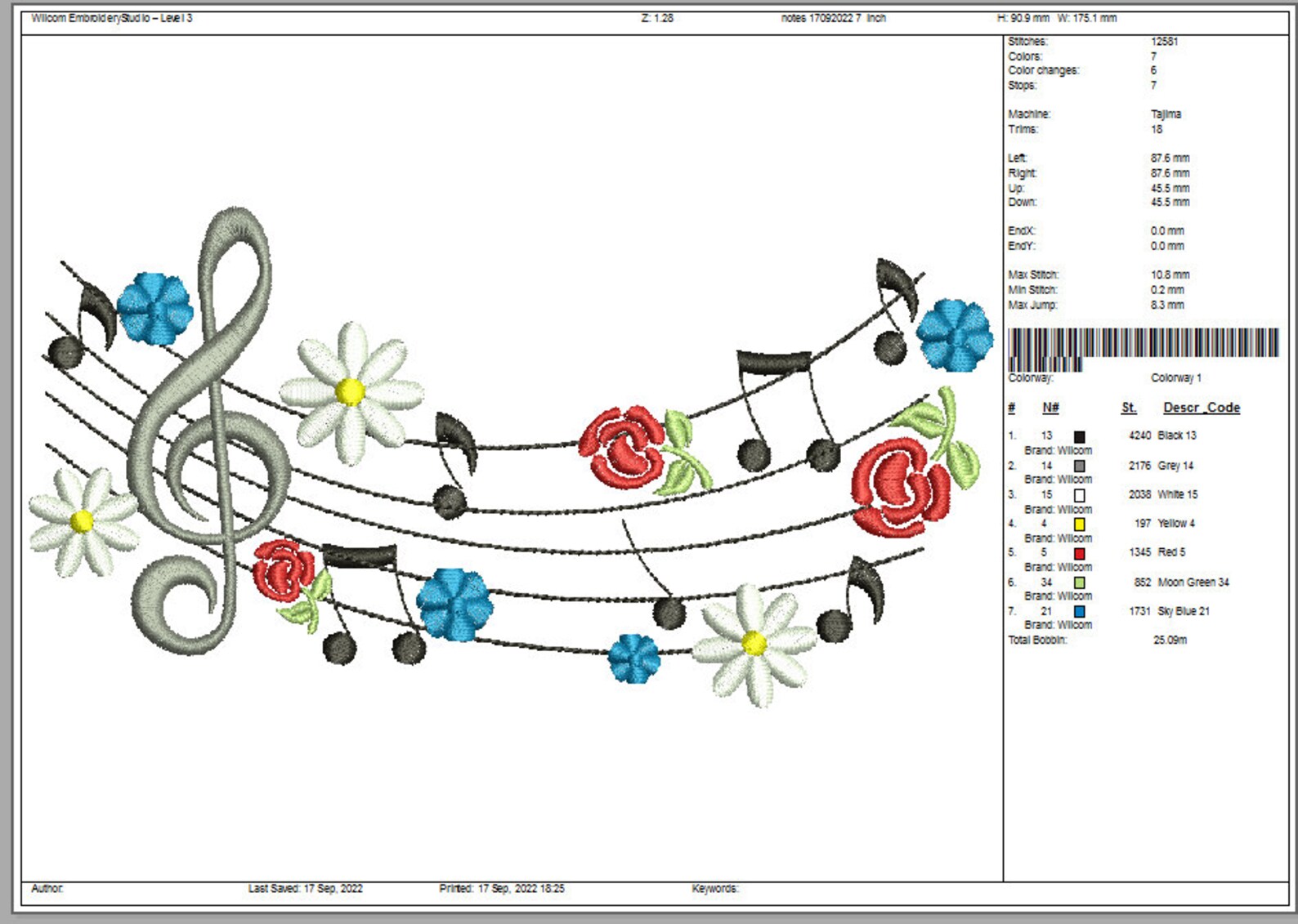 Musical Notes Music Notes Machine Embroidery Designs - Etsy