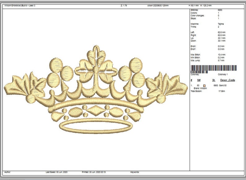 Crown Machine Embroidery Design - Etsy