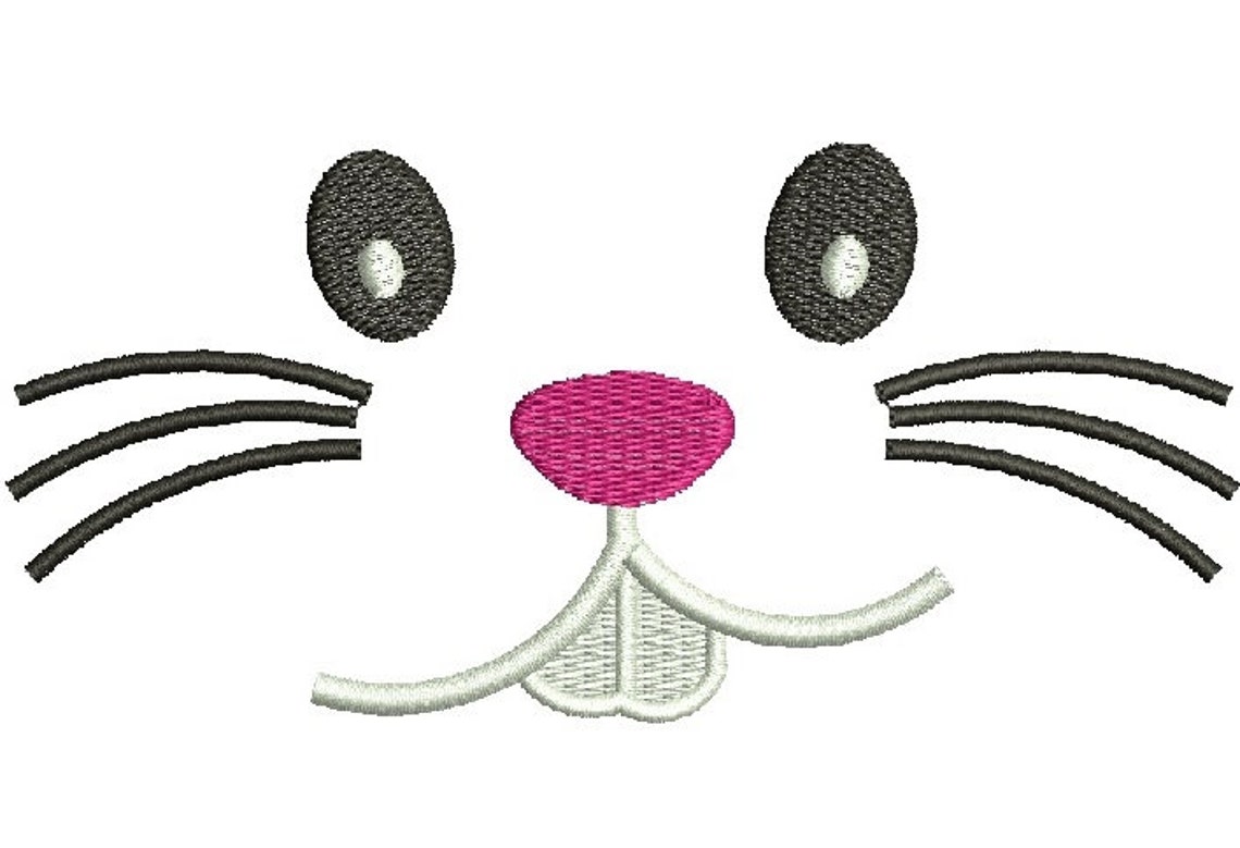 Bunny Face Easter Embroidery Face Embroidery Rabbit Machine - Etsy
