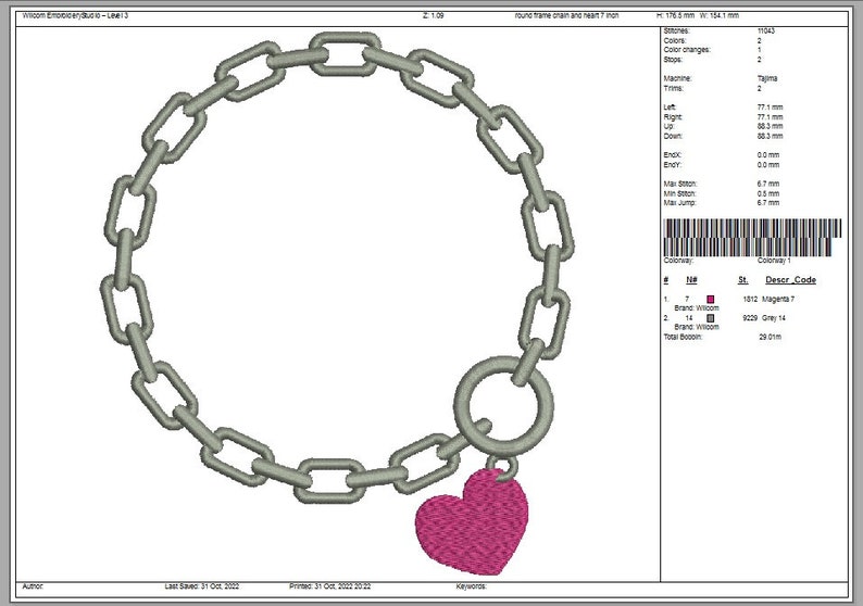 Round Chain and Heart Name Border Design Frame for Monogram - Etsy