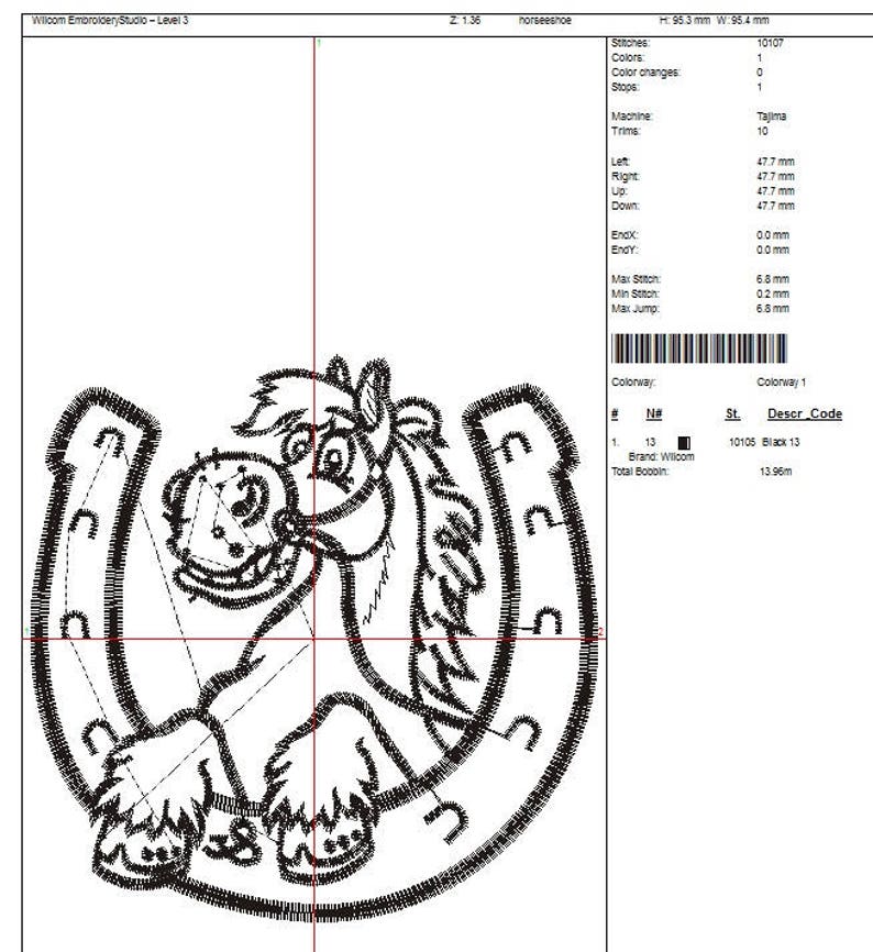 Horseshoe Machine Embroidery Design Instantly Download - Etsy