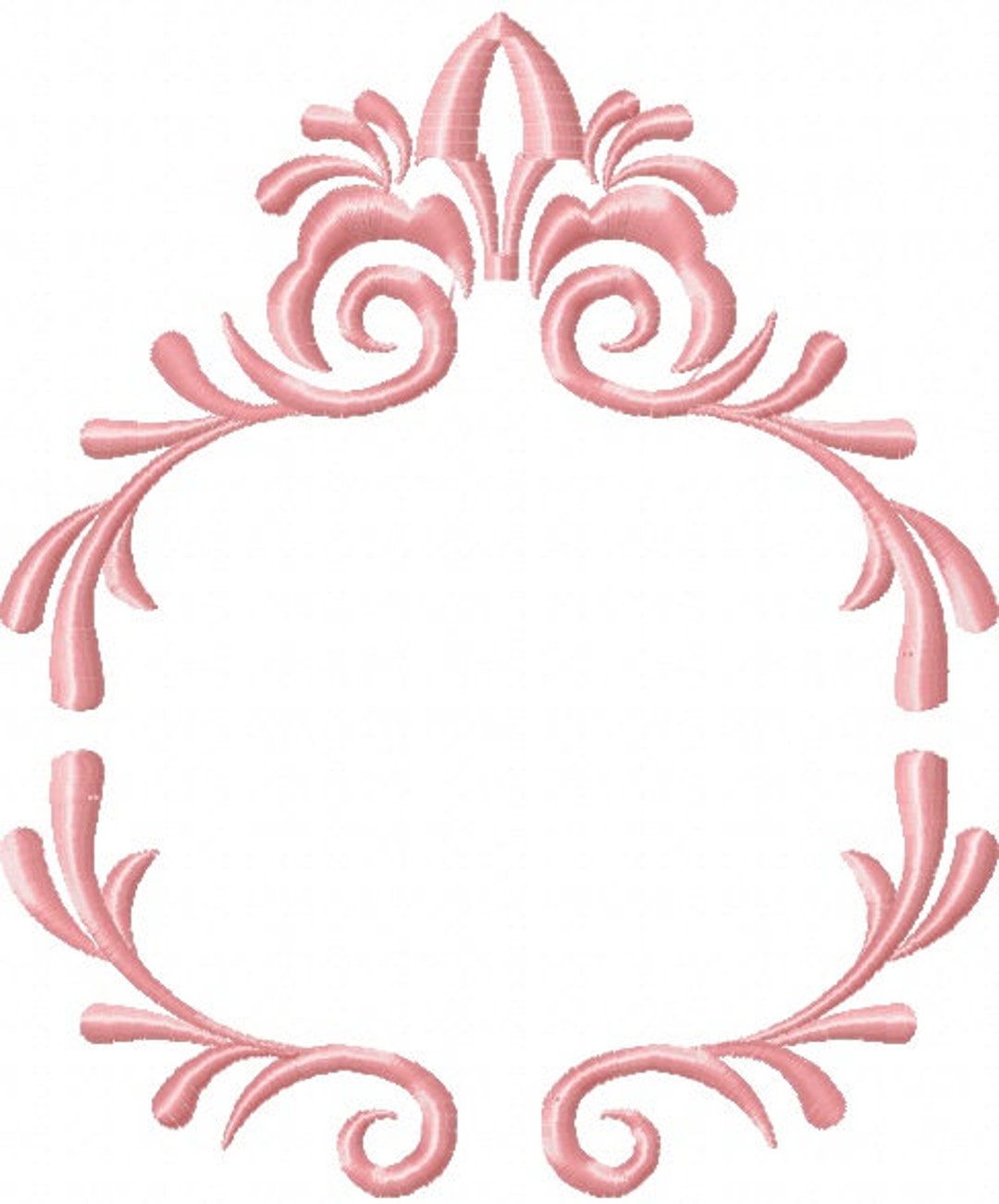 Monogram Frame Machine Embroidery Design - Etsy