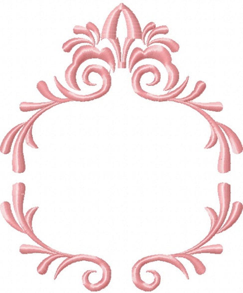 Monogram Frame Machine Embroidery Design | Etsy