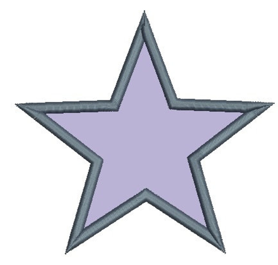 Star Applique Design Machine Embroidery Design - Instant Download -5 ...