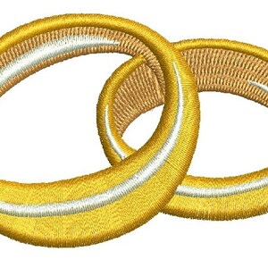 Wedding Rings Machine Embroidery Design - Etsy