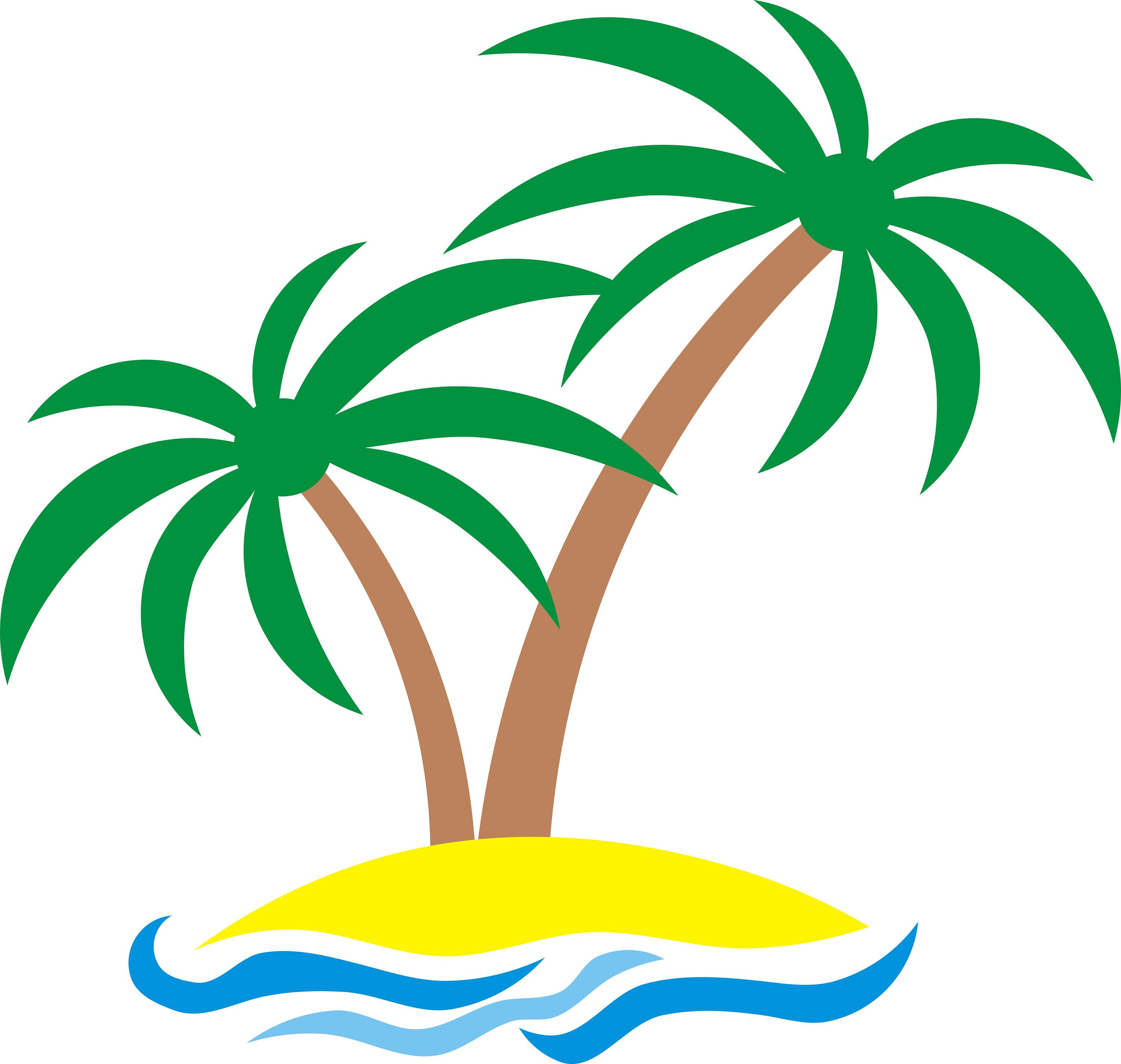 Palm Tree Summer Beach Vector SVG. Dxf, PNG. EPS. Jpg Big Size 300 Dpi ...