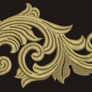 Baroque Pattern Machine Embroidery Design Instantly Download - Etsy