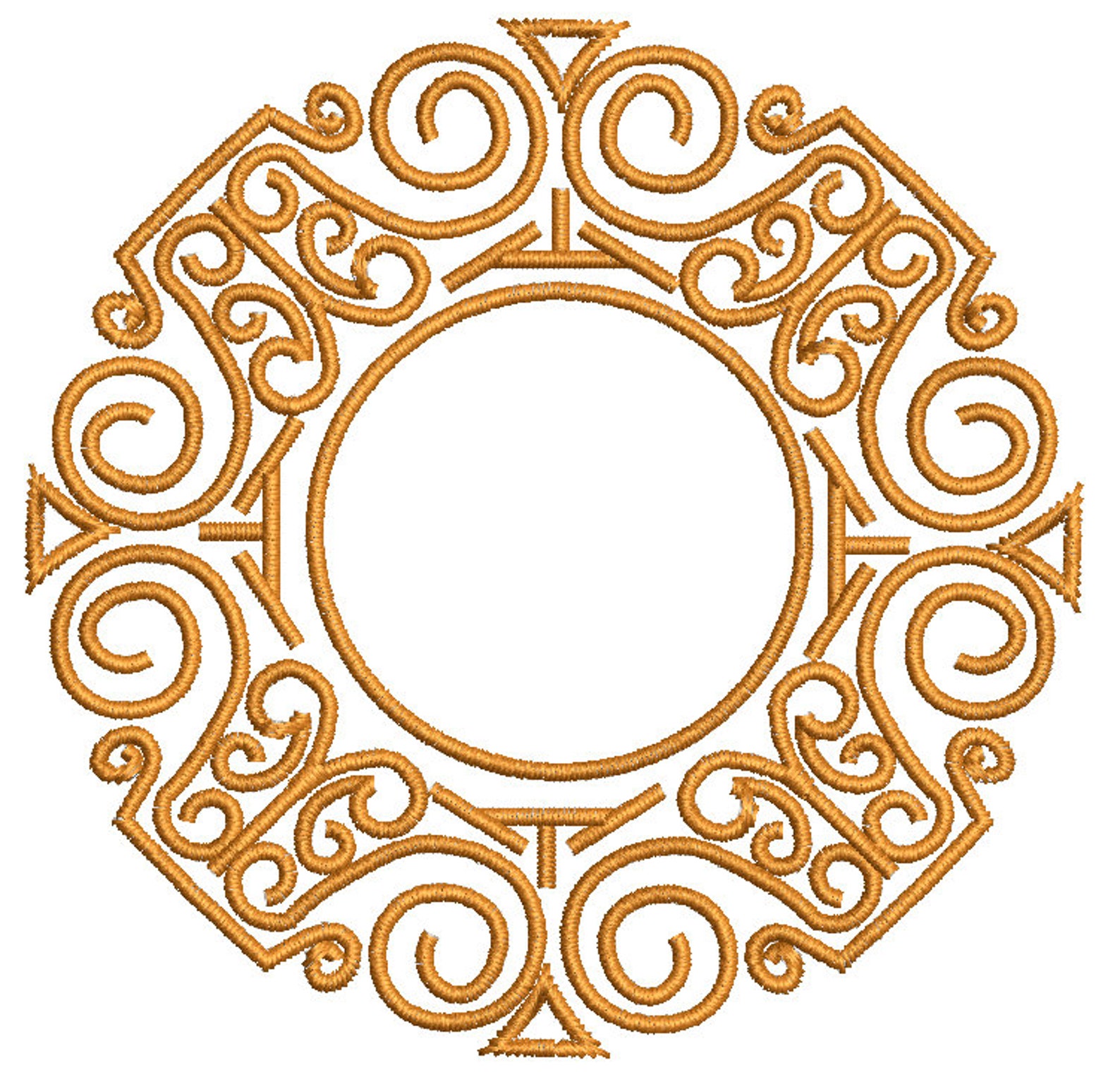 Monogram Frame Machine Embroidery Design Letters Not | Etsy