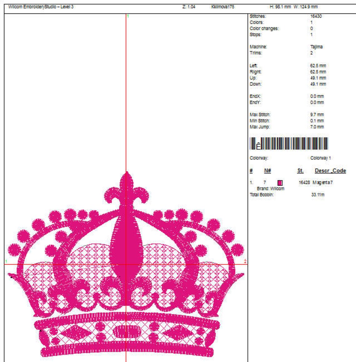 Crown Machine Embroidery Design Instantly Download - Etsy