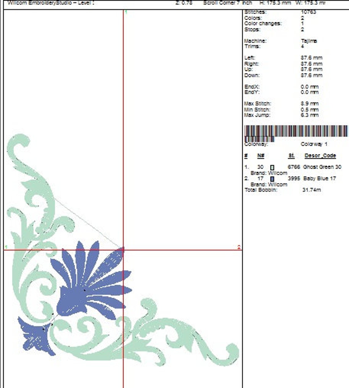 Scroll Corner Machine Embroidery Design Instantly Download - Etsy