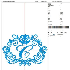 Floral Frame With Crown for Monograms Letters Not Included Machine ...