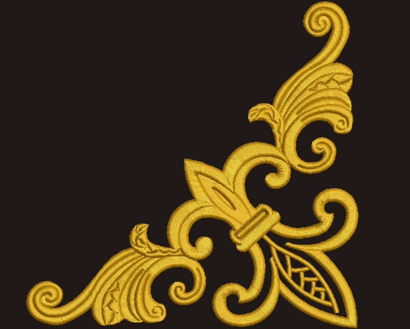 Openwork Corner Scroll Corner Machine Embroidery Design - Etsy