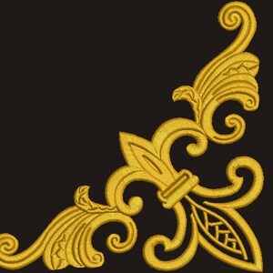 Openwork Corner Scroll Corner Machine Embroidery Design - Instantly ...