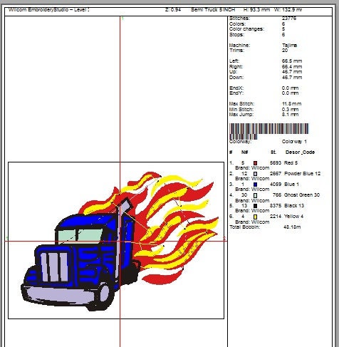 Semi Truck Machine Embroidery Design Instantly Download | Etsy