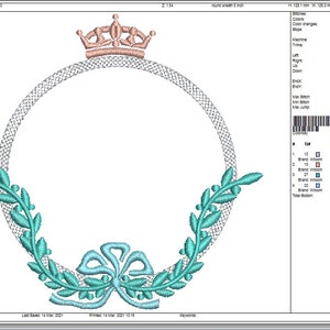 Round Wreath for Monogram With Crown/ Monogram Frame | Etsy