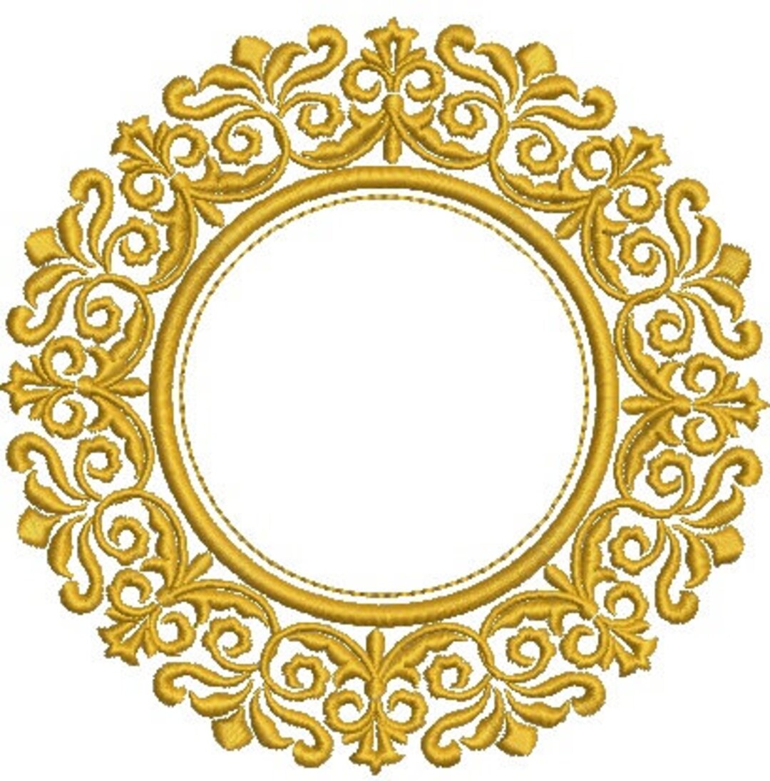 Decorative Round Frame for Monogram - Letters Not Included Machine ...