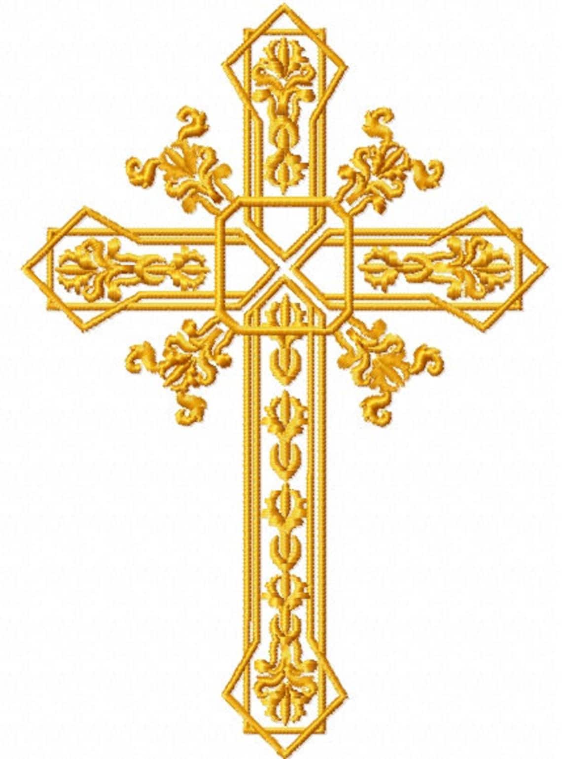 Cross Embroidery Design. Easter Cross Embroidery Design. - Etsy