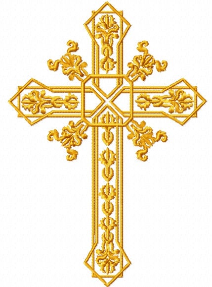 Cross Embroidery Design. Easter Cross Embroidery Design. - Etsy