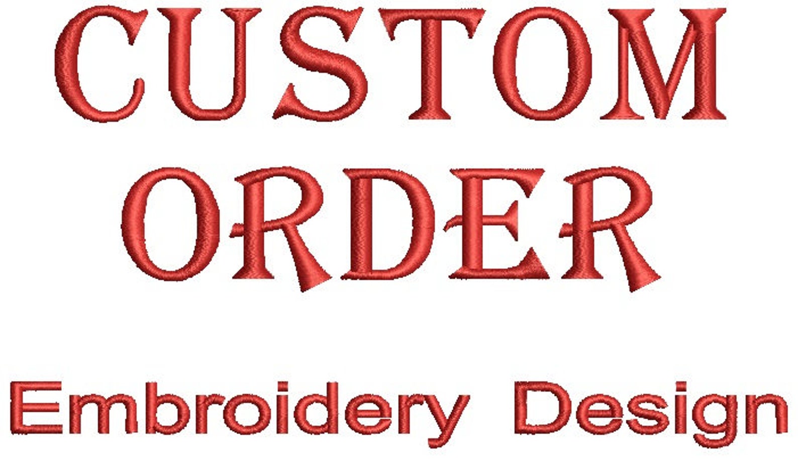Custom Order Embroidery Design - Etsy