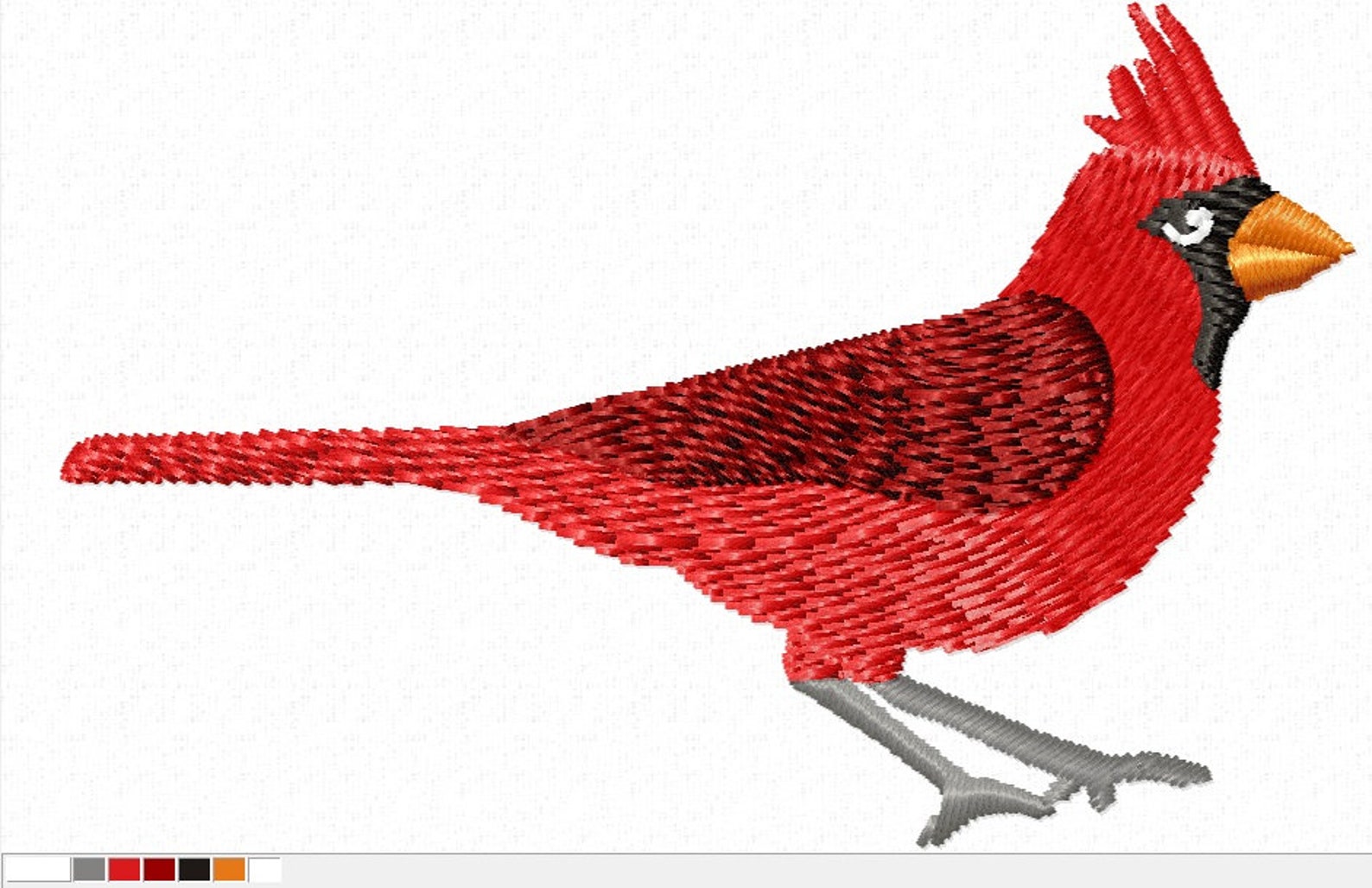 Northern Cardinal Machine Embroidery Design Instantly - Etsy