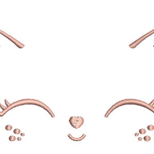Cat Face Machine Embroidery Design, Instant Download - Etsy