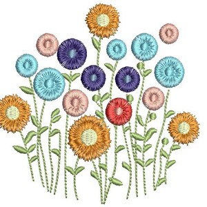 Simple Wild Flowers Machine Embroidery Designs, Instantly Download - Etsy