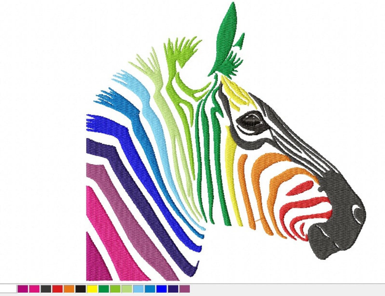 Rainbow Zebra Machine Embroidery Designs Instantly Download | Etsy