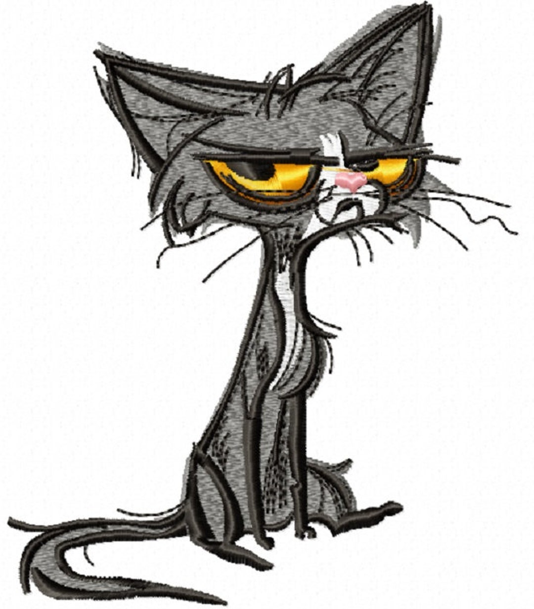 Cat Design Machine Embroidery Design - Etsy