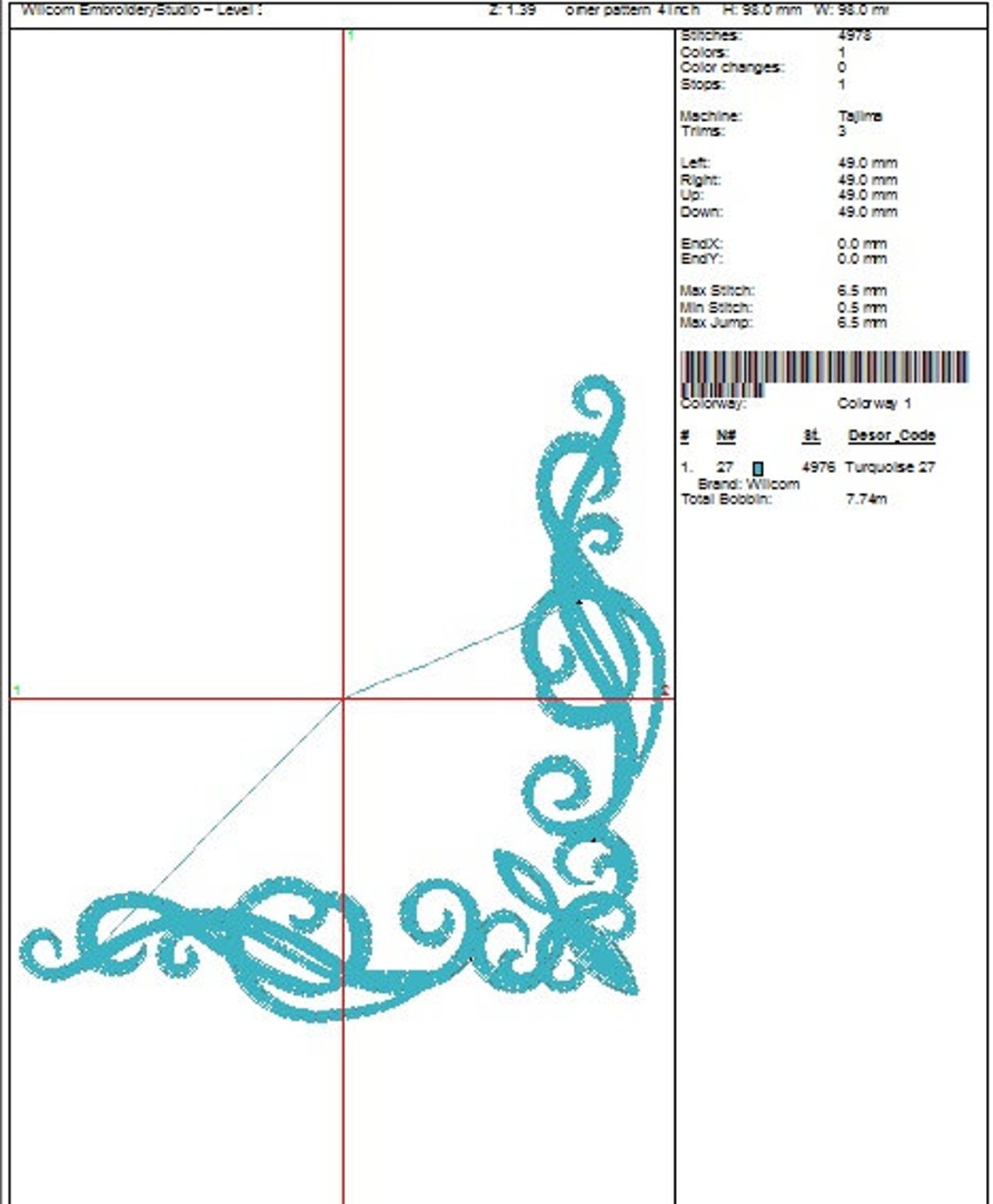 Corner Pattern Machine Embroidery Design Instantly Download - Etsy